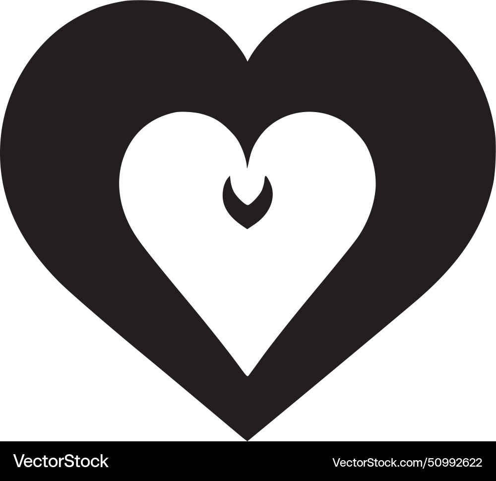 Heart - minimalist and simple silhouette Vector Image