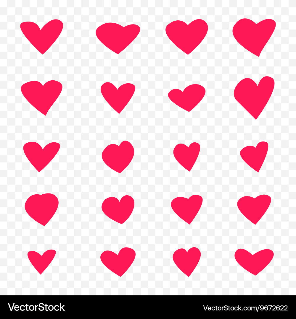 Hearts set Royalty Free Vector Image - VectorStock