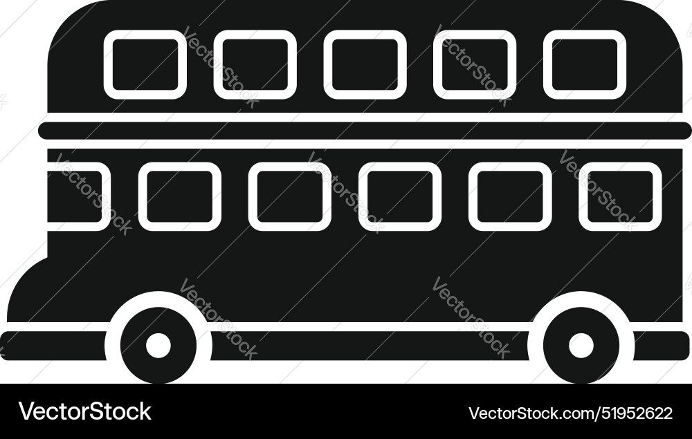 London double decker bus driving through city Vector Image