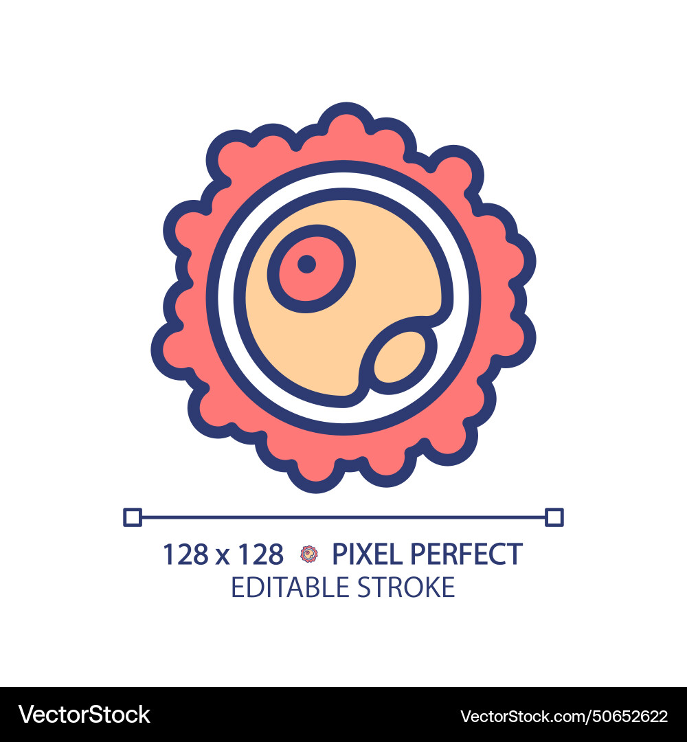 Ovum egg rgb color icon Royalty Free Vector Image