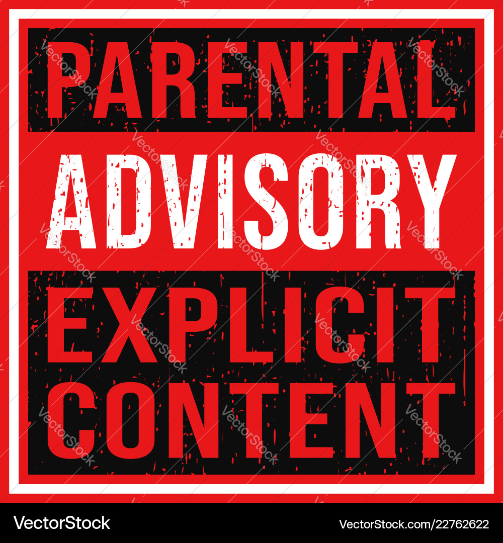 Parental advisory explicit content label Vector Image