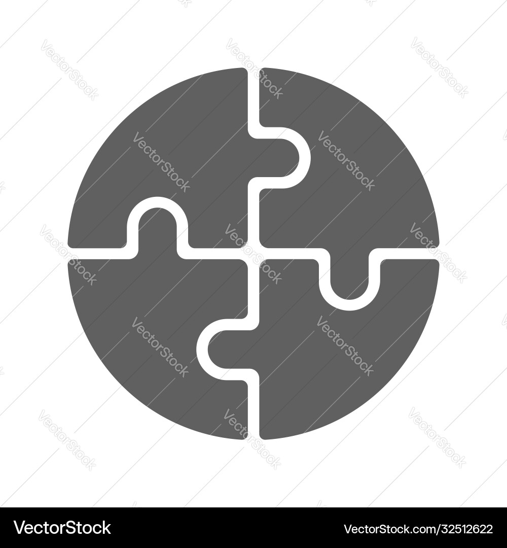 Puzzle circle Royalty Free Vector Image - VectorStock