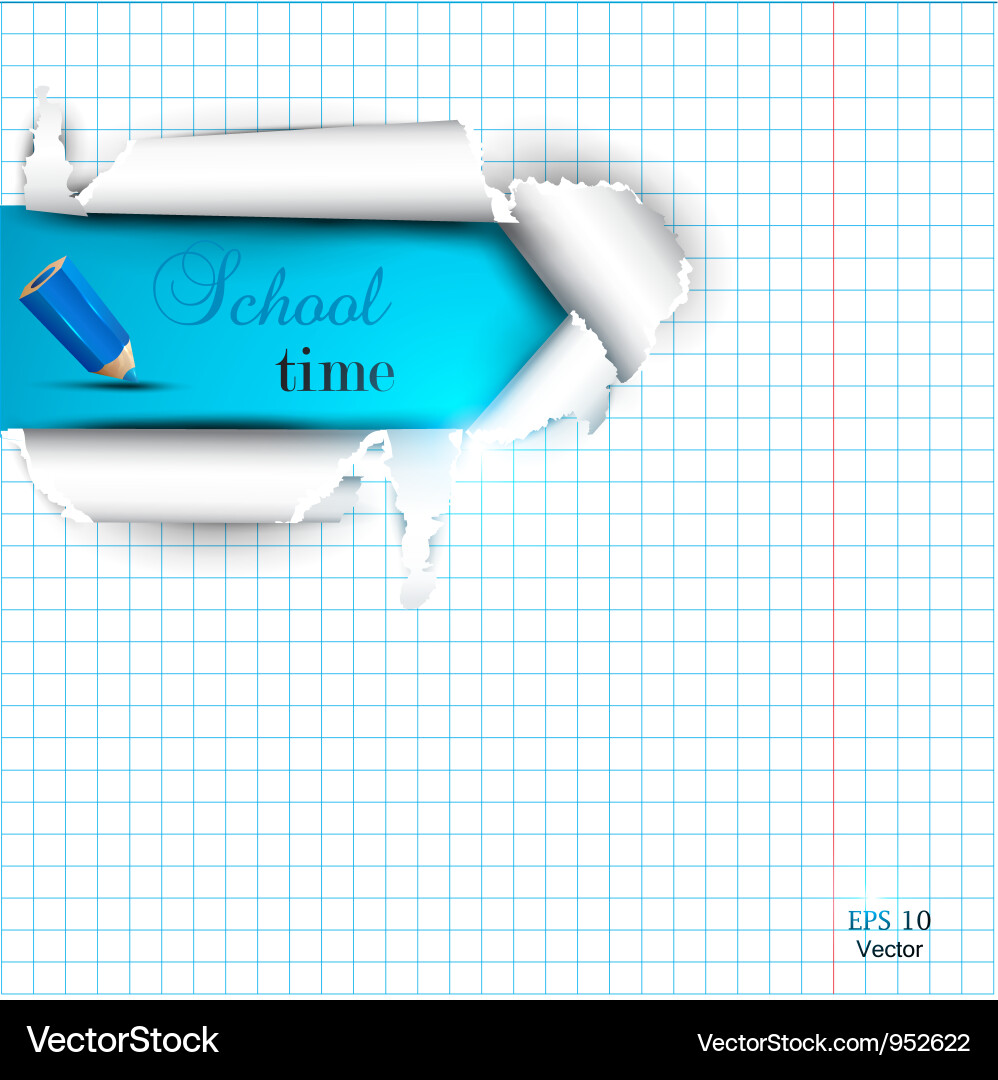 School copyspace paper Royalty Free Vector Image