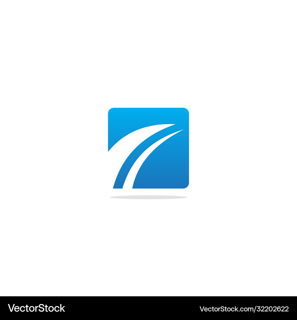 Square curve abstract arrow logo Royalty Free Vector Image