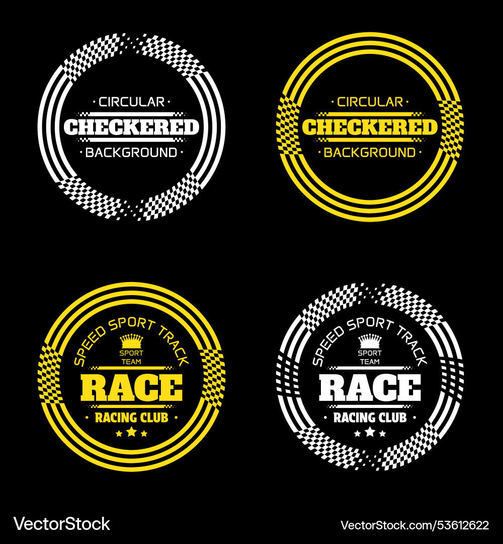 White and yellow checkered circles Royalty Free Vector Image