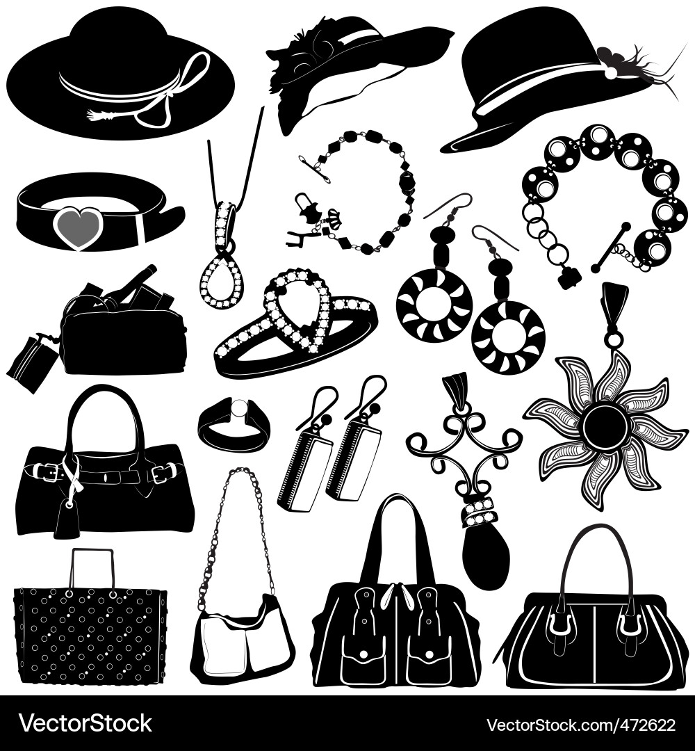 Women's Fashion Accessories Set Royalty Free Vector Image