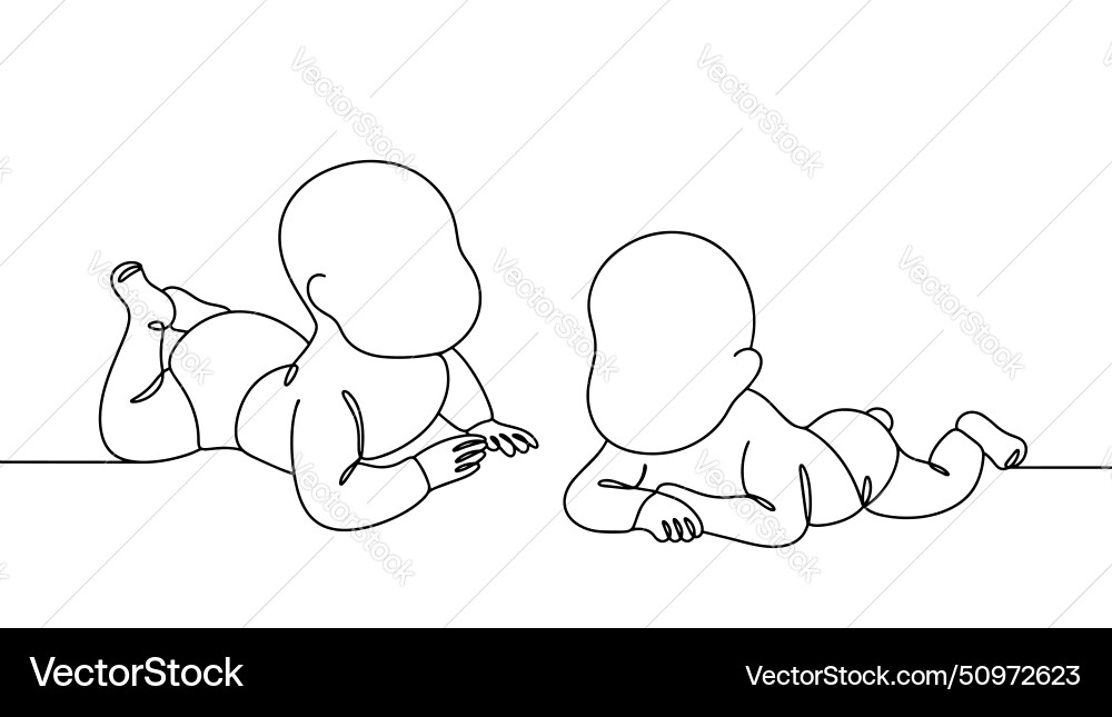 Baby holding his head Royalty Free Vector Image