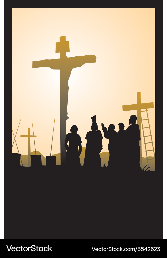 Crucifixion Royalty Free Vector Image - VectorStock