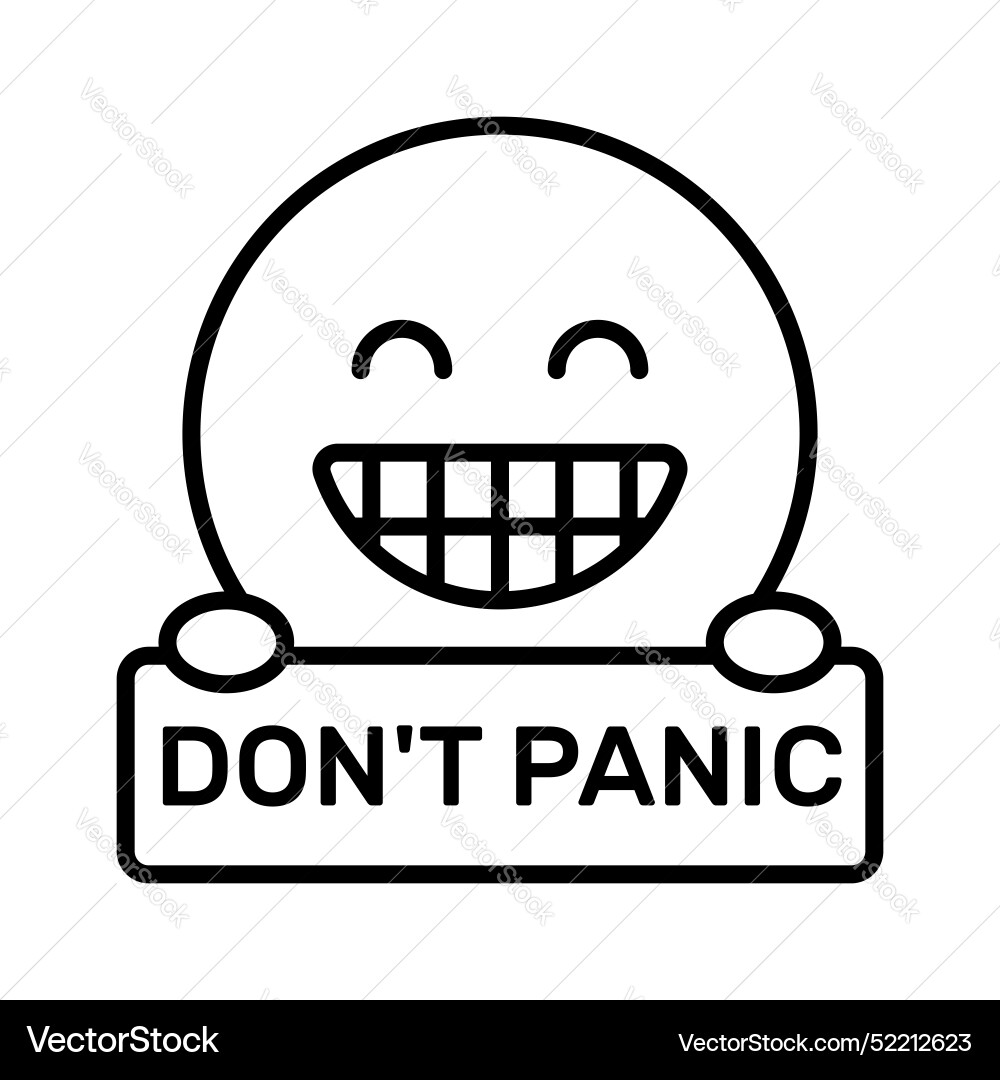 Dont panic Royalty Free Vector Image - VectorStock