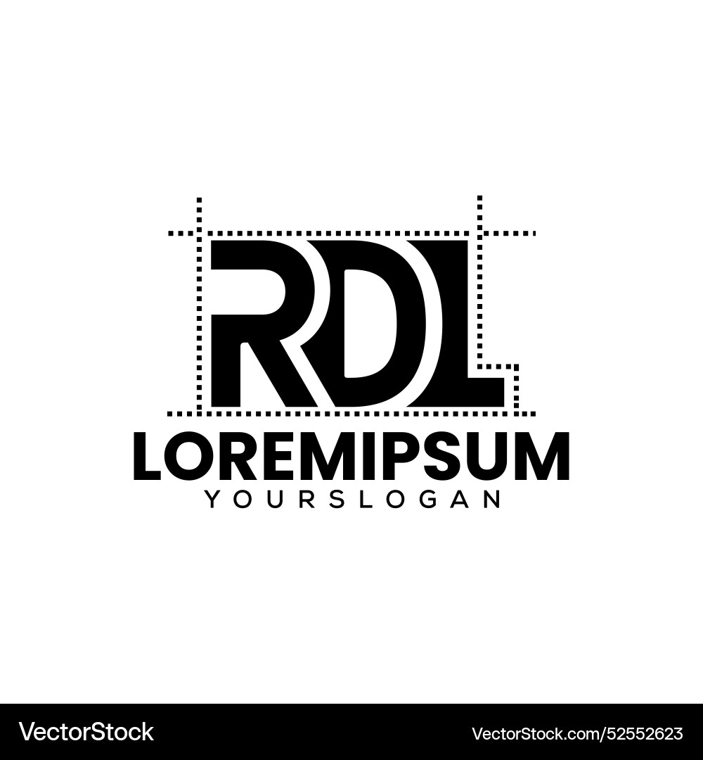 Letter r d l icon logo design Royalty Free Vector Image