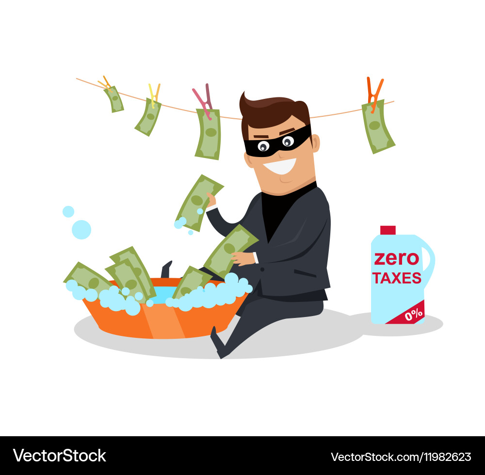 Money Laundering Scheme Royalty Free Vector Image