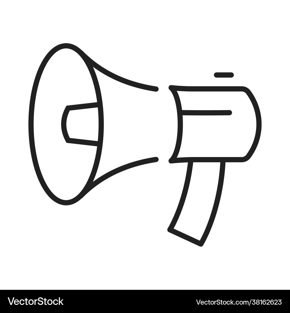 Monochrome loudspeaker icon Royalty Free Vector Image