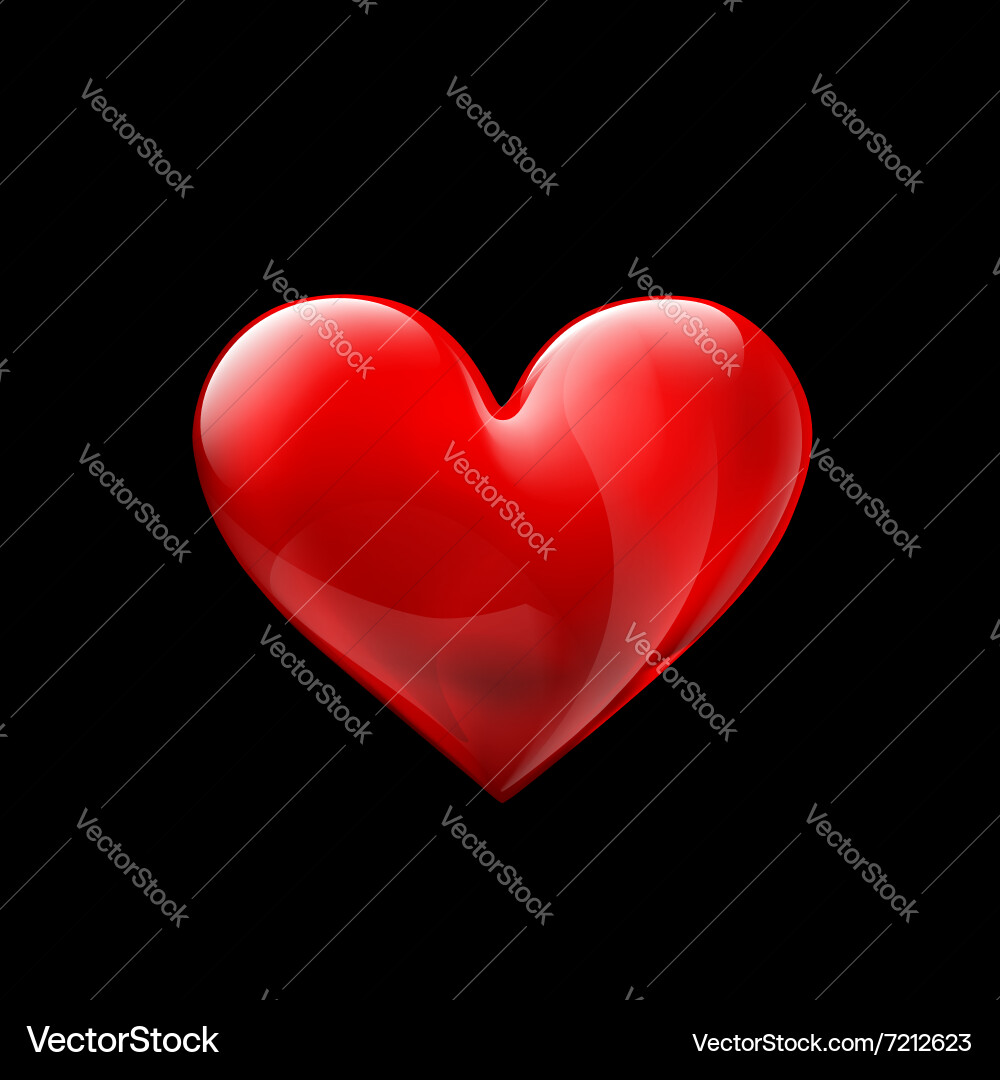 Rotes Herz Lizenzfreies Vektorbild - VectorStock