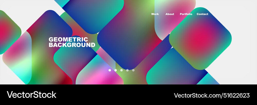 Square internet web page design template Vector Image