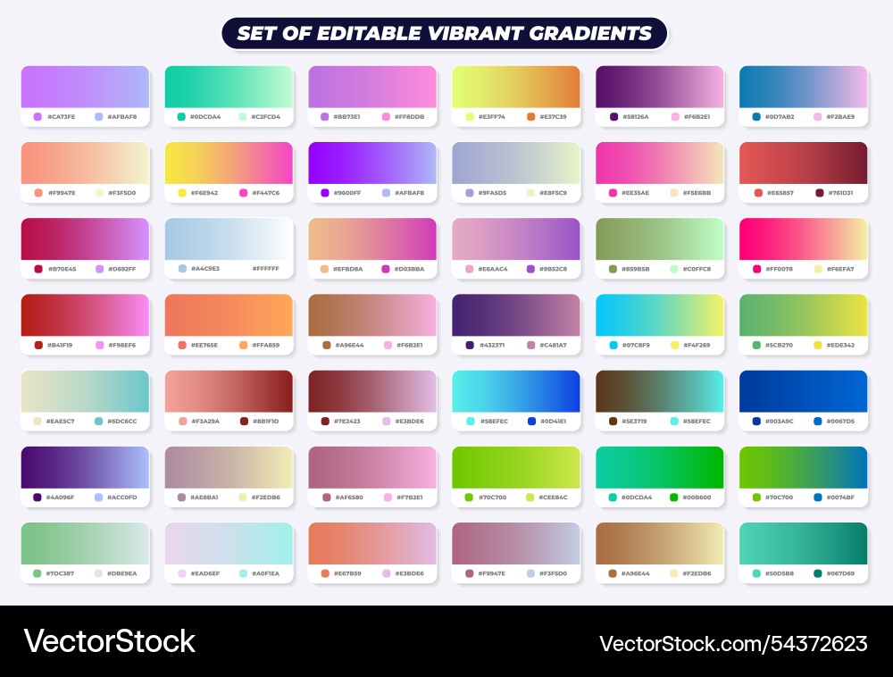 Vivid gradient squares colors and gradients Vector Image