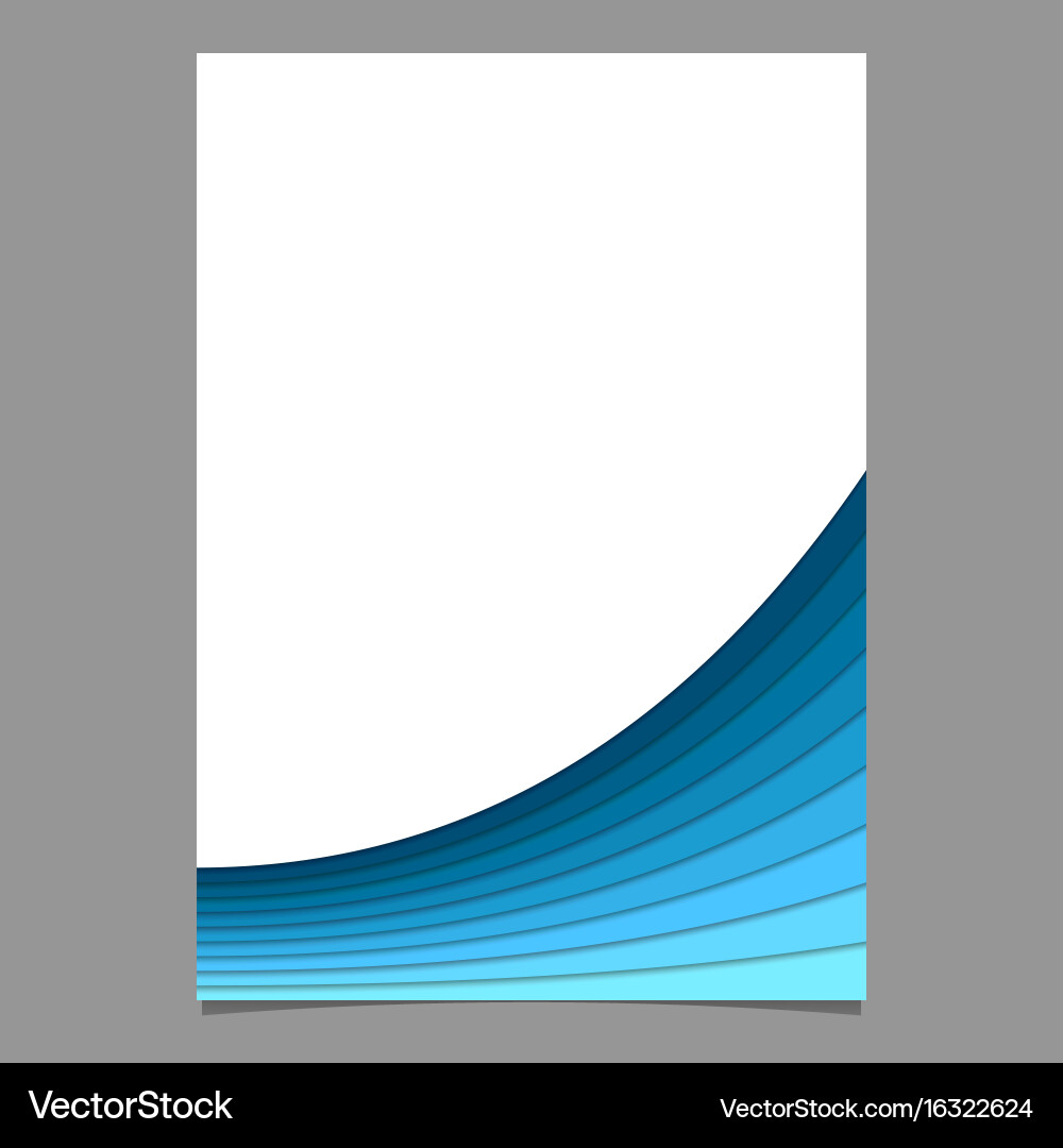 Blank page template from curved layers Royalty Free Vector