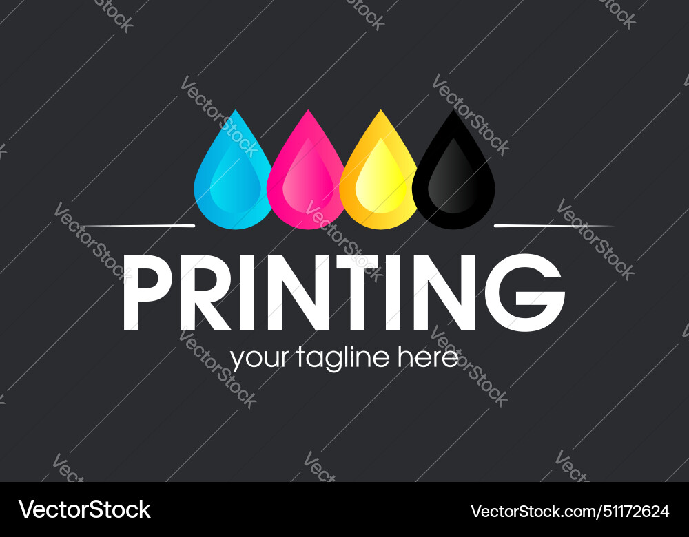 Copy center emblem digital print logo design Vector Image