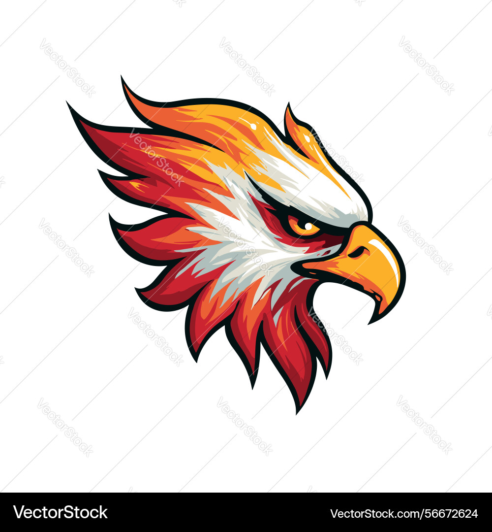 Fierce bird esports logo design Royalty Free Vector Image