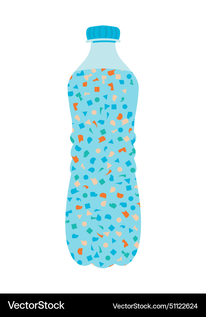 Micro plastic pollution concept microplastic Vector Image