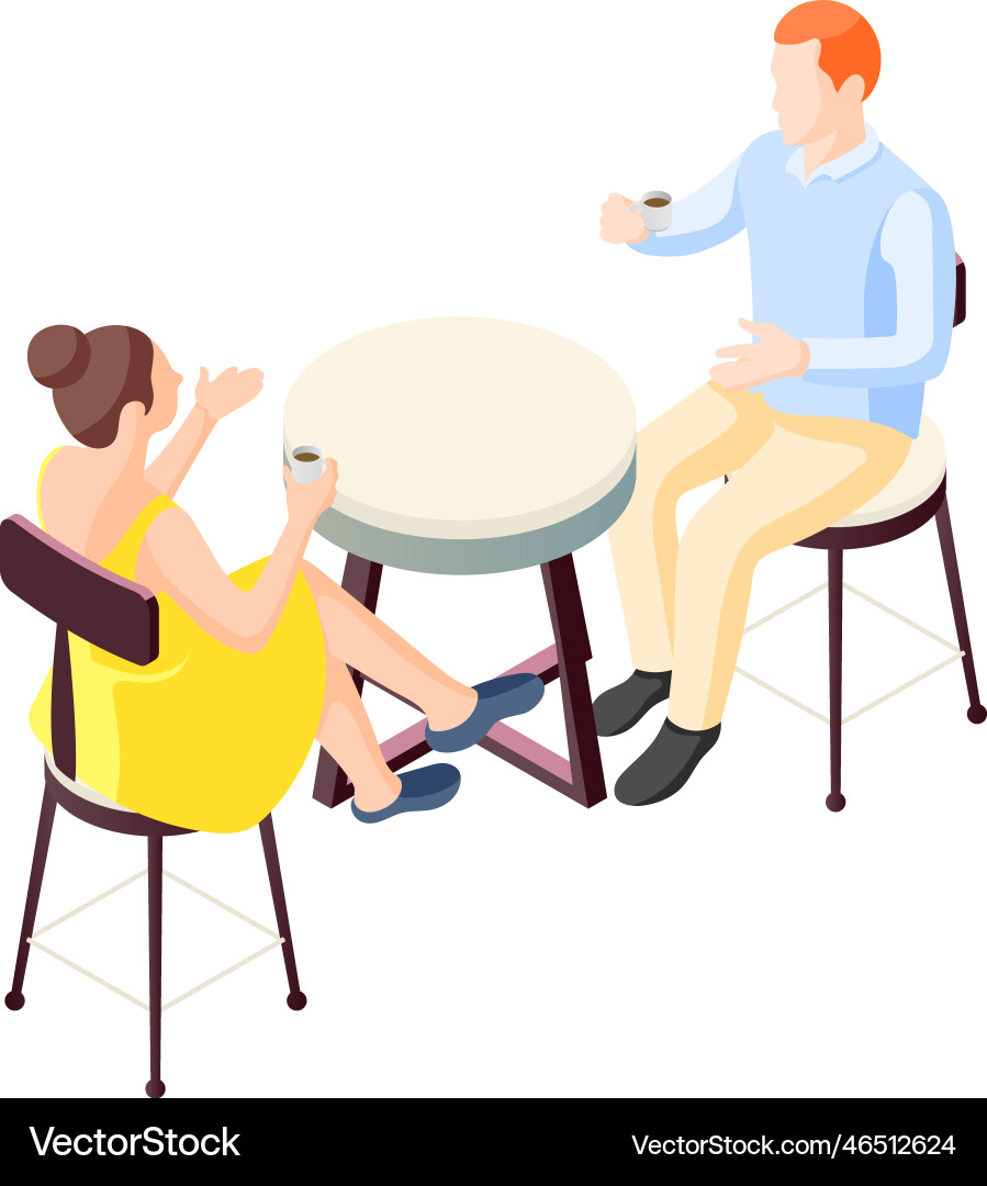 People at cafe Royalty Free Vector Image - VectorStock