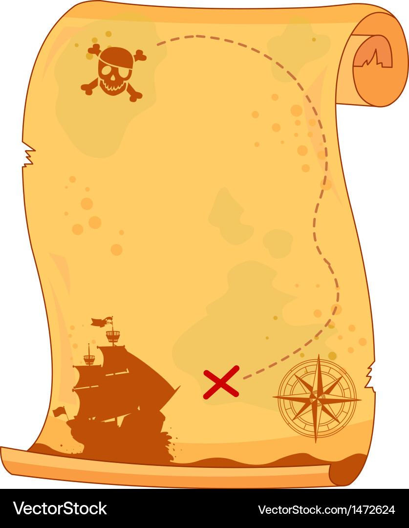 Pirate map Royalty Free Vector Image - VectorStock