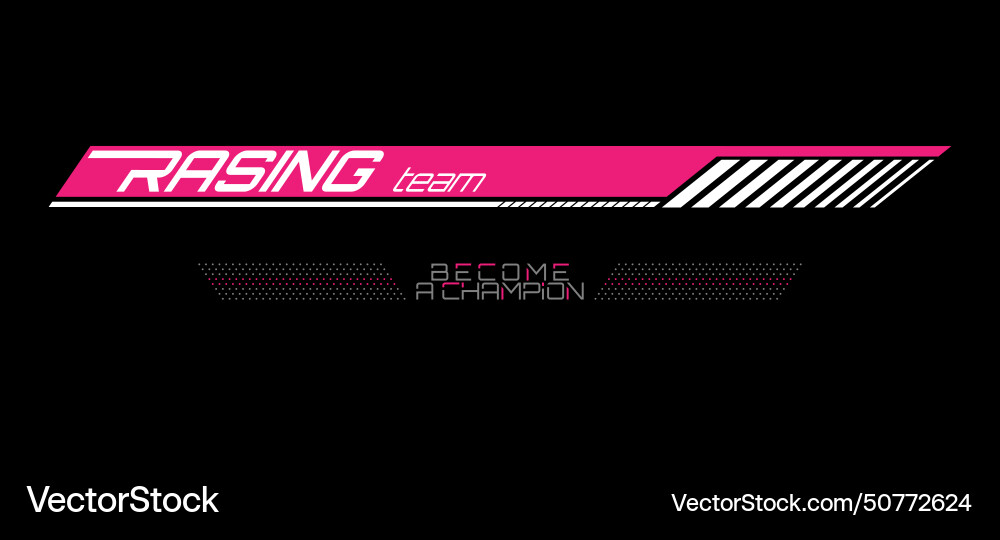 Racing a sample of the design team Royalty Free Vector Image