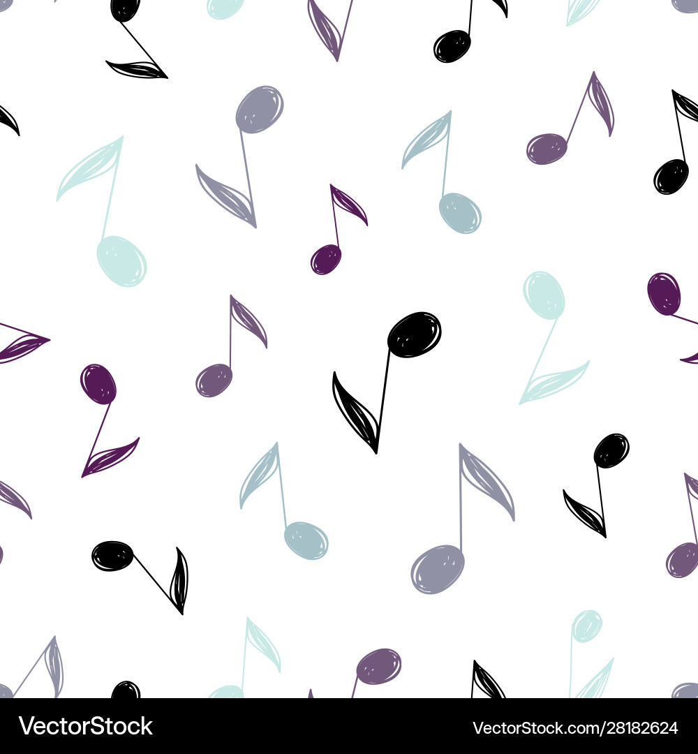 Sketch Noten Muster Lizenzfreies Vektorbild - VectorStock