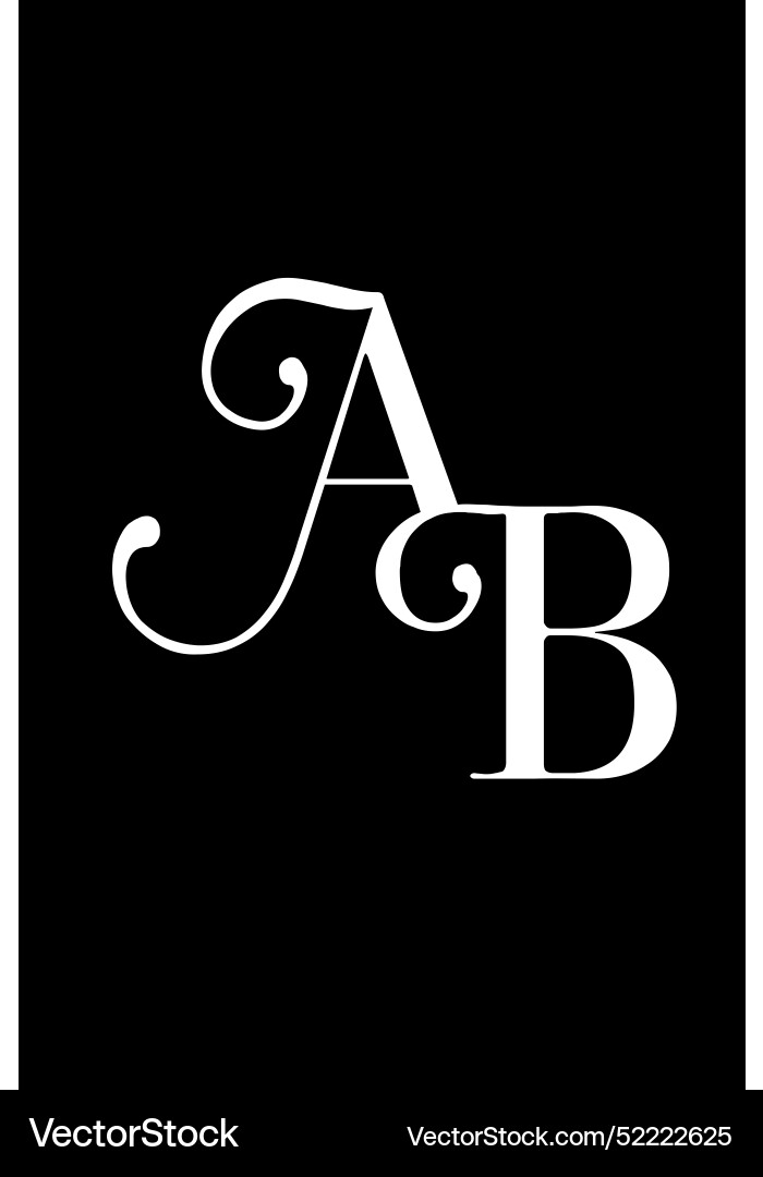 Ab letter logo design Royalty Free Vector Image