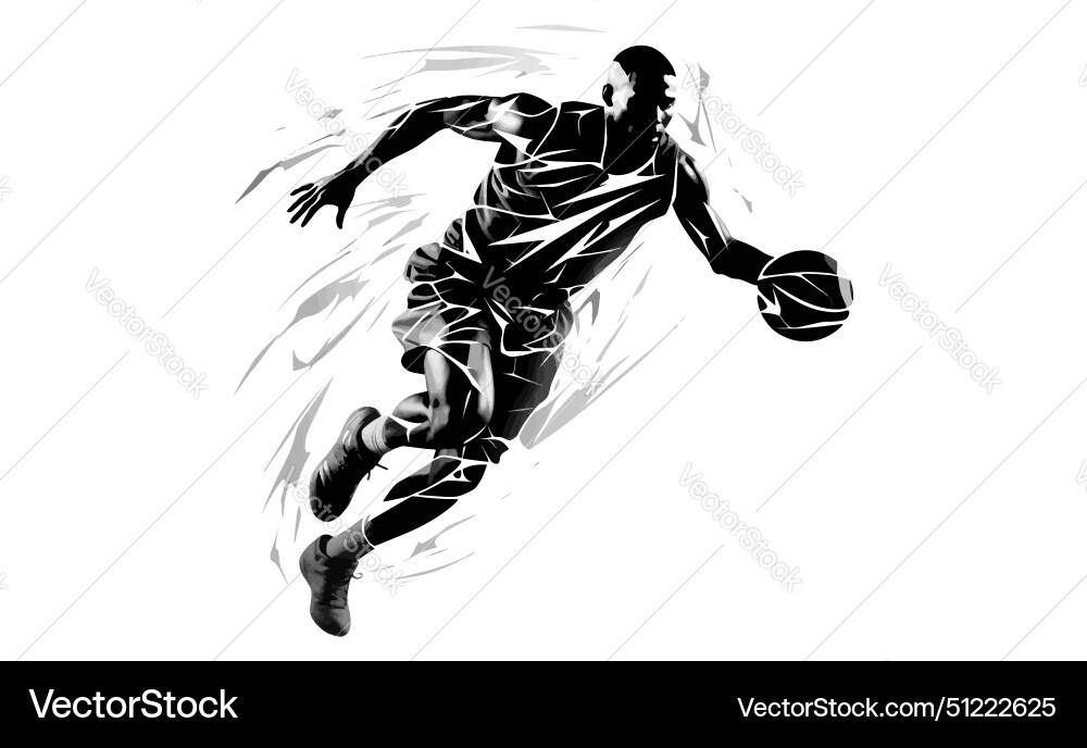 Basketball player nba sport Royalty Free Vector Image