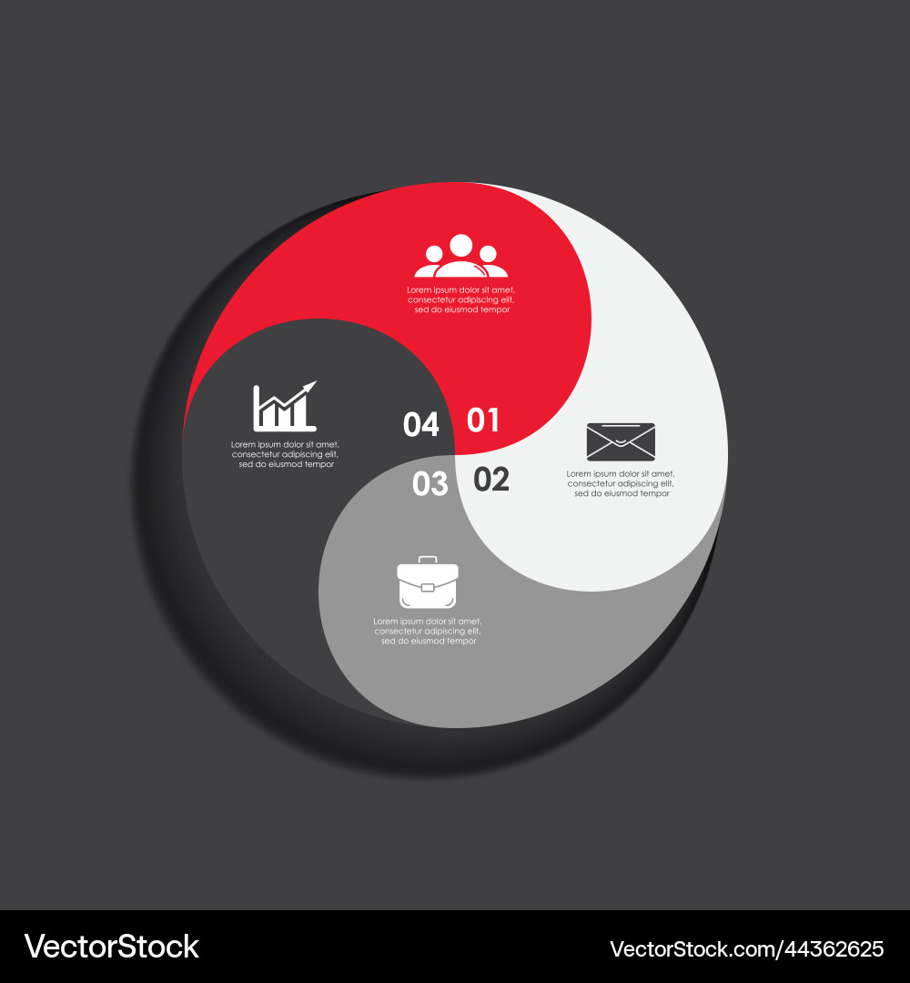 Circle chart infographic Royalty Free Vector Image