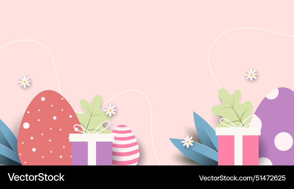 Colorful colourful simple easter background Vector Image