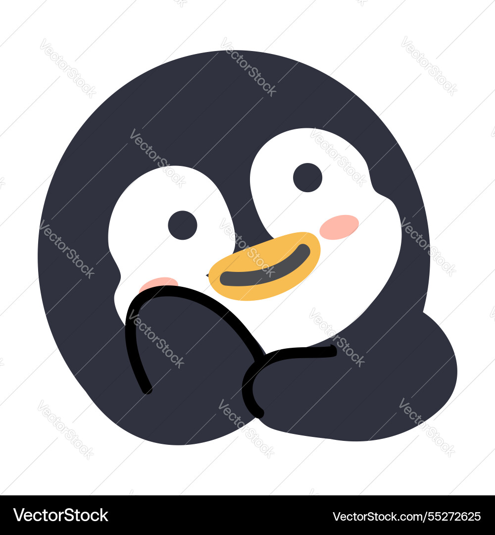 Cute and playful penguin character Royalty Free Vector Image