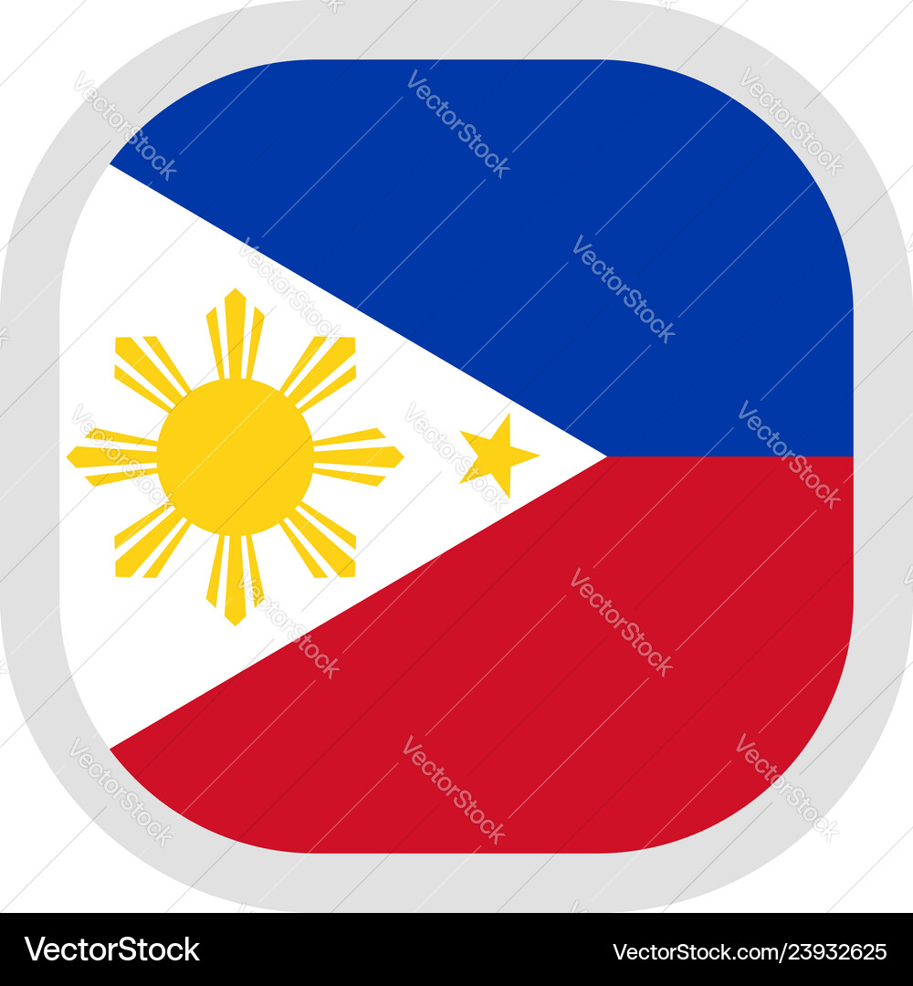 Icon square shape with flag on white background Vector Image