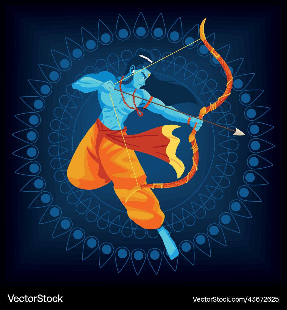 Lord rama deity Royalty Free Vector Image - VectorStock