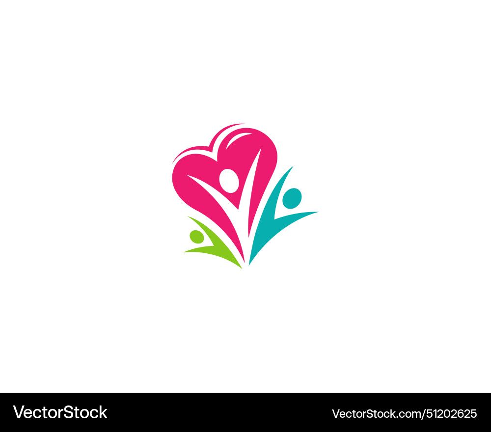 Love people logo icon template Royalty Free Vector Image