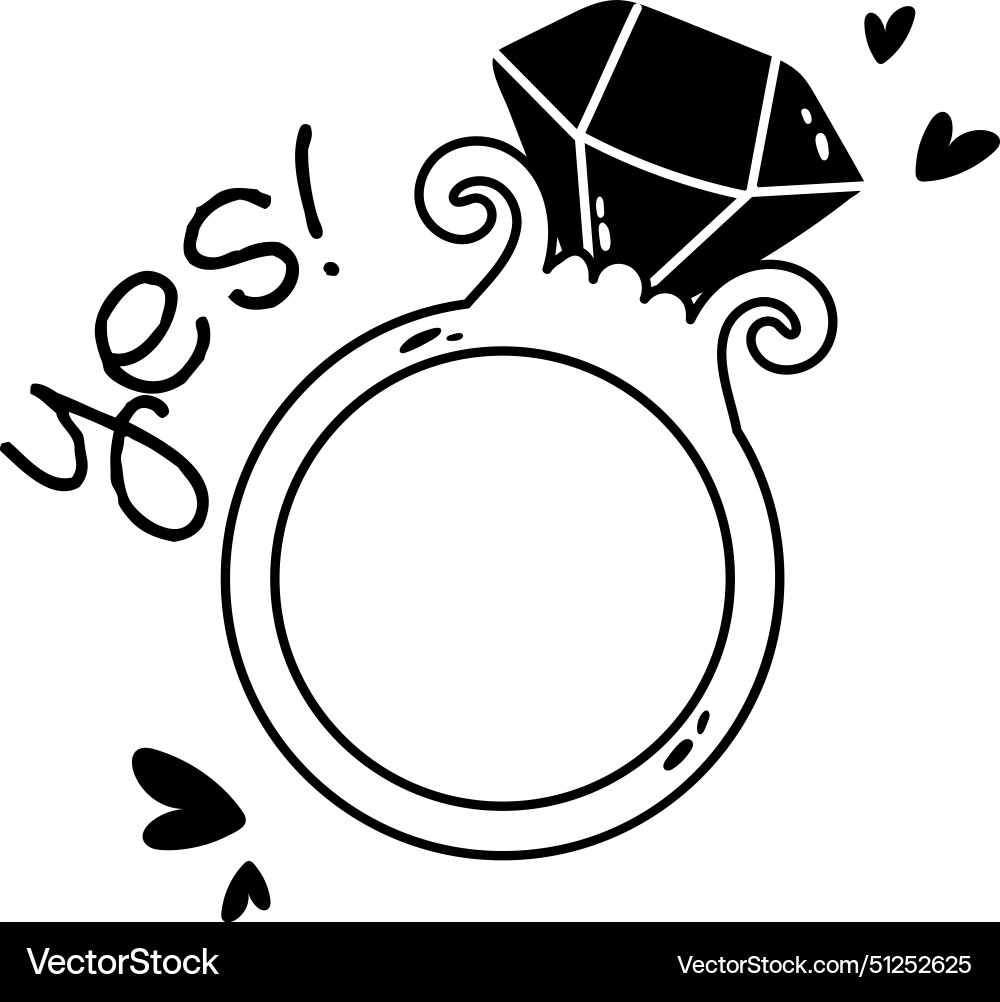 Proposal ring Royalty Free Vector Image - VectorStock