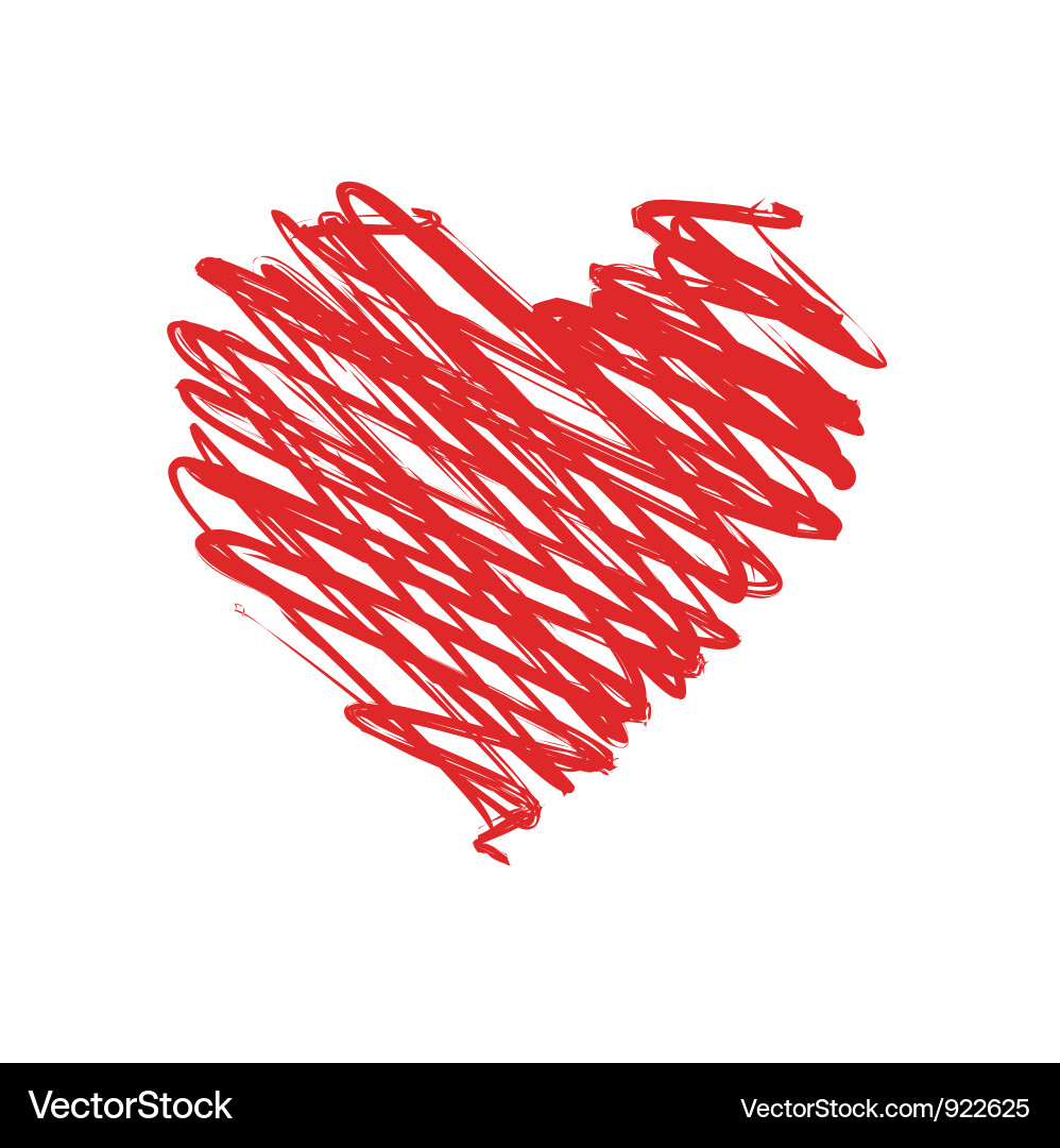 Red heart Royalty Free Vector Image - VectorStock