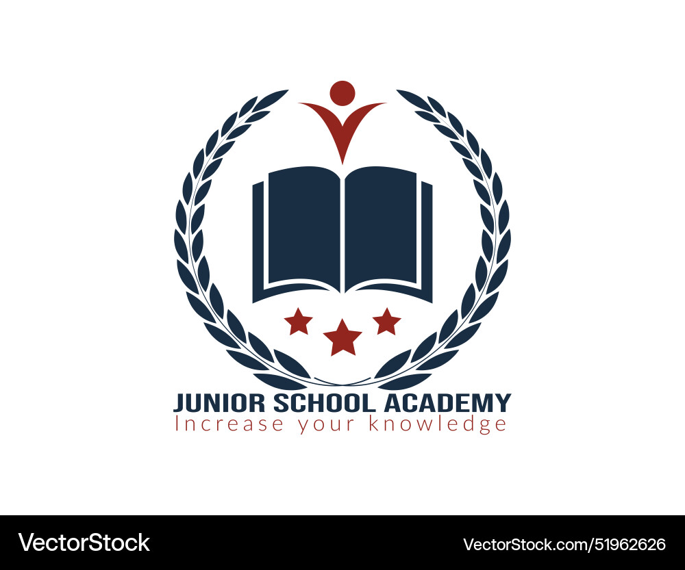 Education academy logo Royalty Free Vector Image