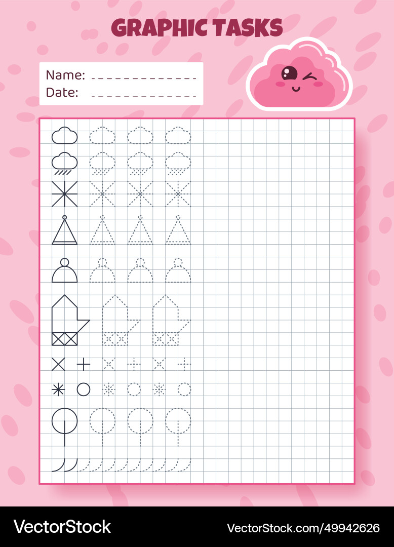 Worksheet Cloud Tracing Vector Images (97)