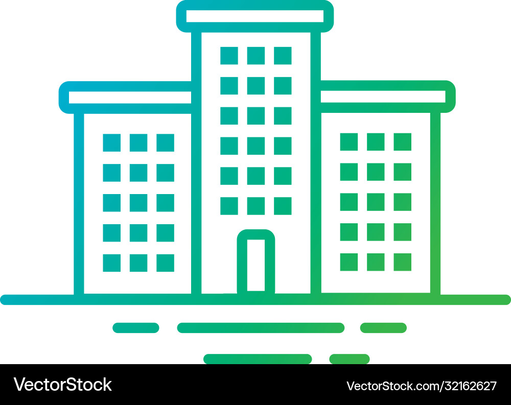 Buildings constructions facades city gradient Vector Image
