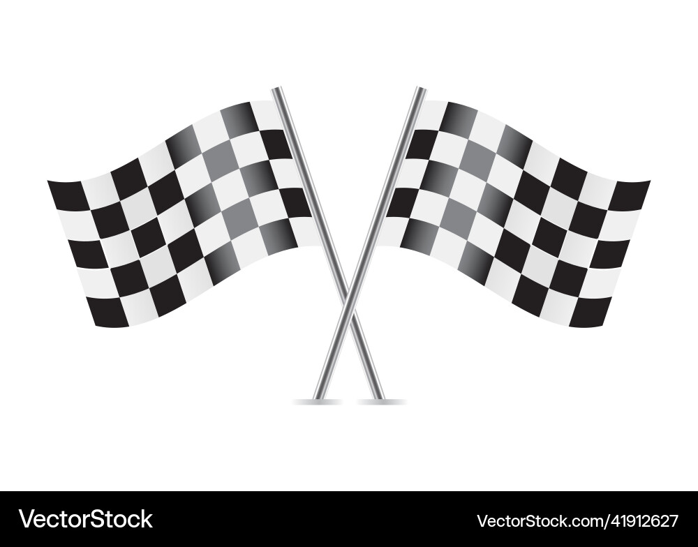 Checkered racing flags Royalty Free Vector Image