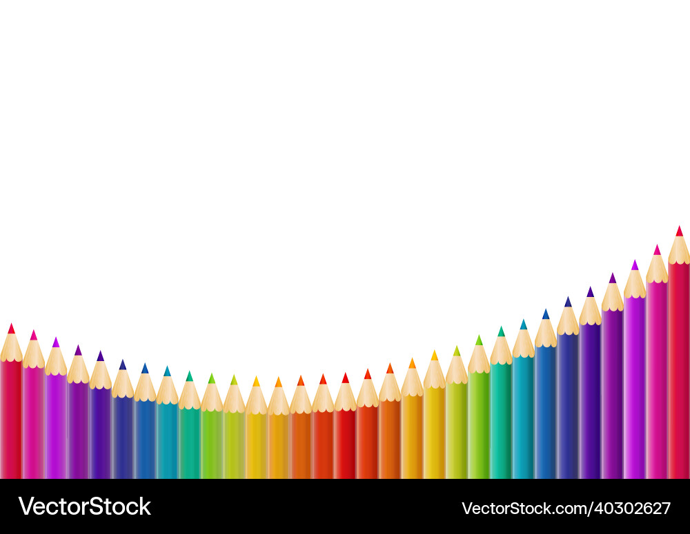 Colorful Pencil Background Royalty Free Vector Image