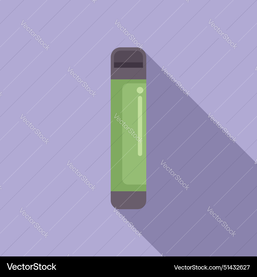 Flat design of green glow stick Royalty Free Vector Image