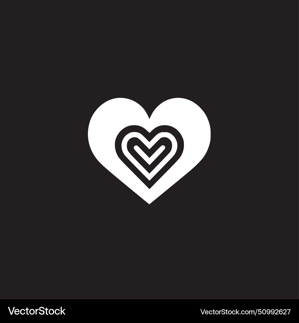 Heart - minimalist and simple silhouette Vector Image