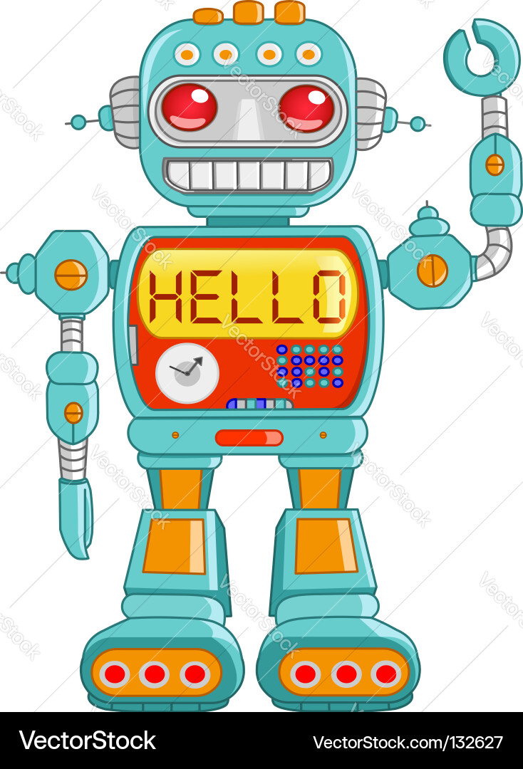 Vintage Toy Robot Vector Images (over 4,200)