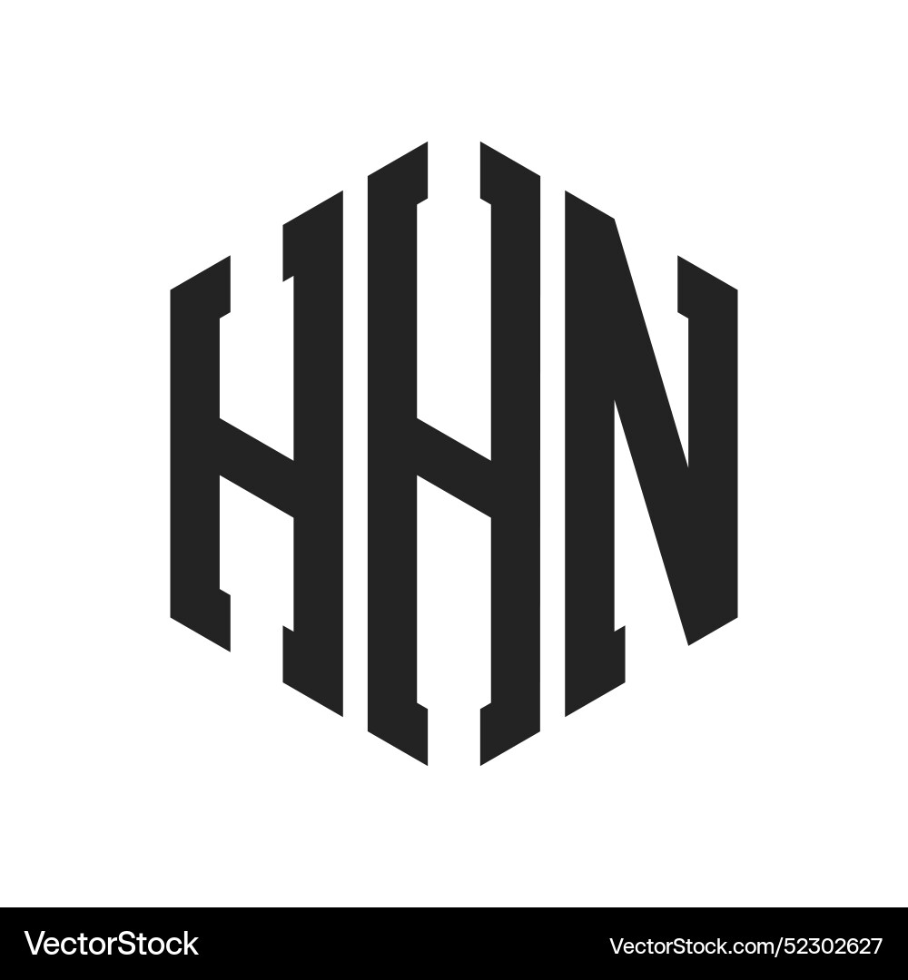 Hhn logo design initial letter monogram Royalty Free Vector