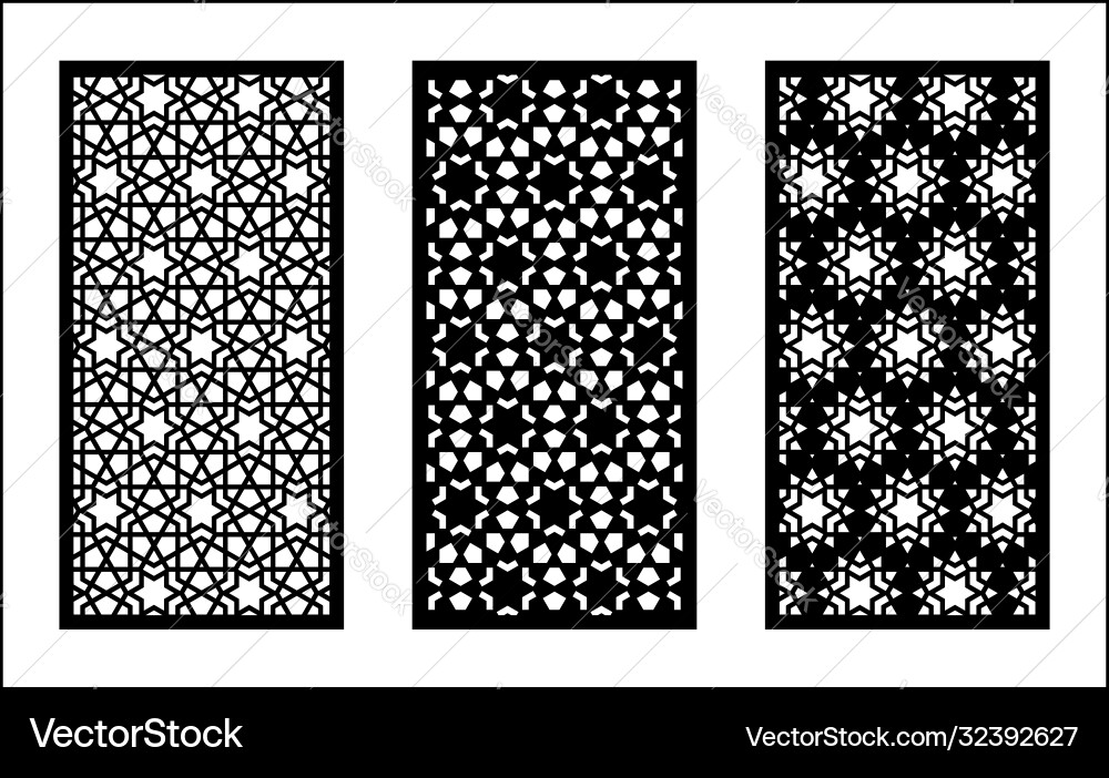 Islamic Jali Laser Cut Panel Royalty Free Vector Image