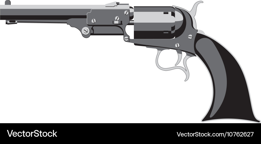 Old colt revolver Royalty Free Vector Image - VectorStock