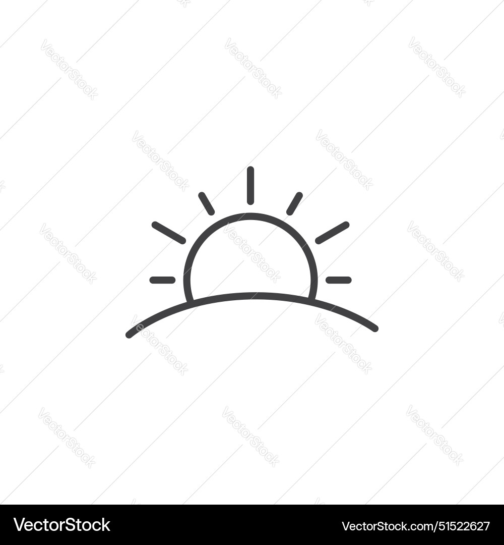 Sunrise icon Royalty Free Vector Image - VectorStock