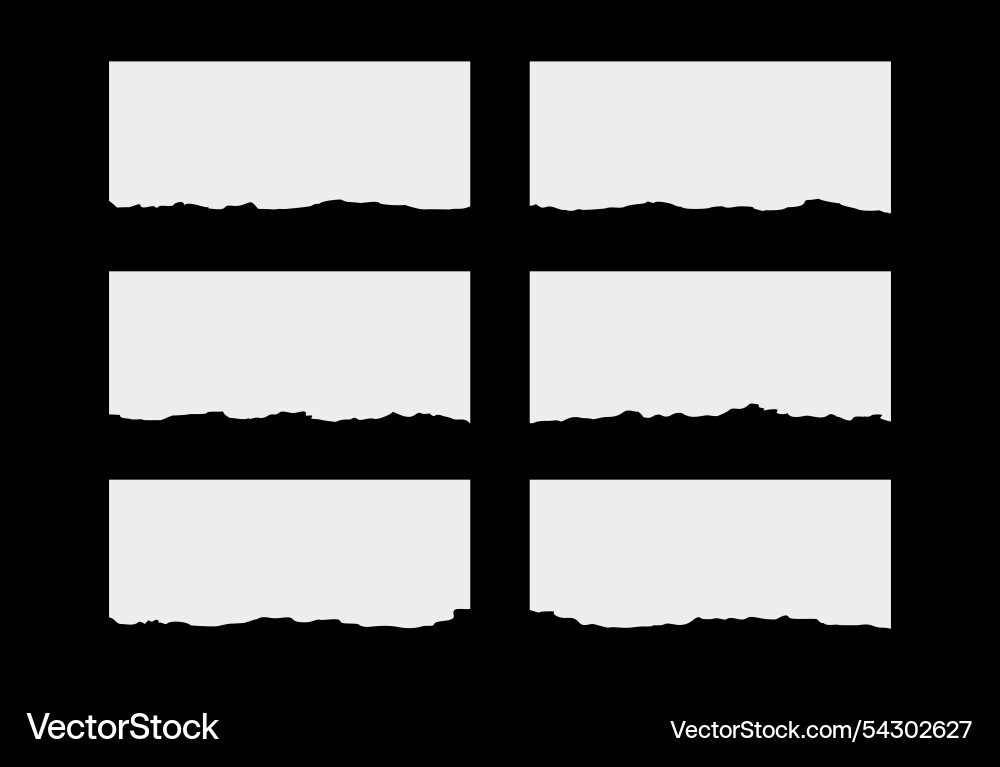 Torn ripper paper sheet textures collections Vector Image